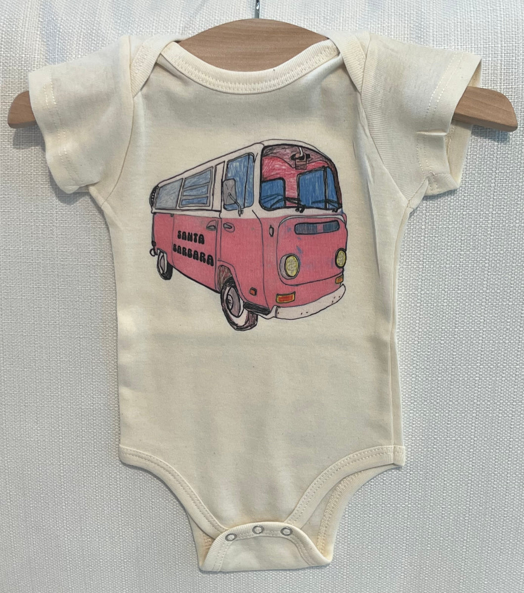 VW Bus Santa Barbara Pink Onsie – Chicken Little